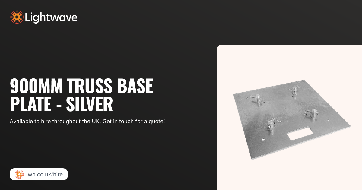 900mm Truss Base Plate - Silver | Lightwave Hire