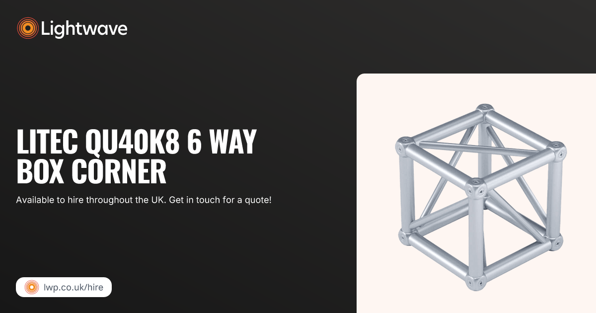 Litec QU40K8 6 way box corner | Lightwave Hire