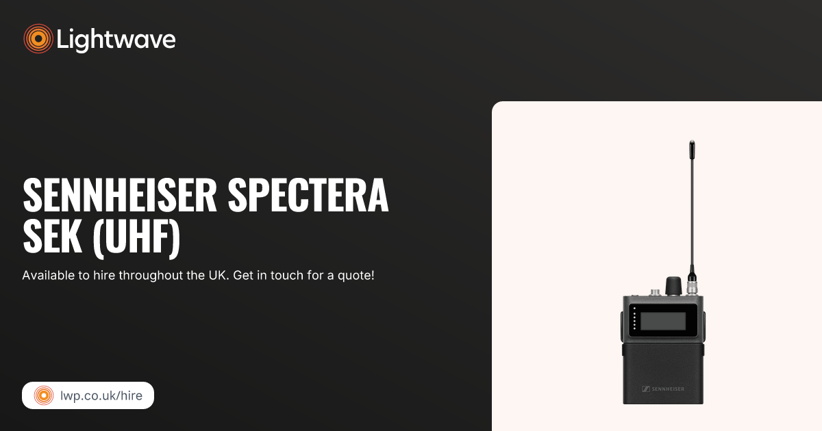 Sennheiser Spectera SEK (UHF) | Lightwave Hire